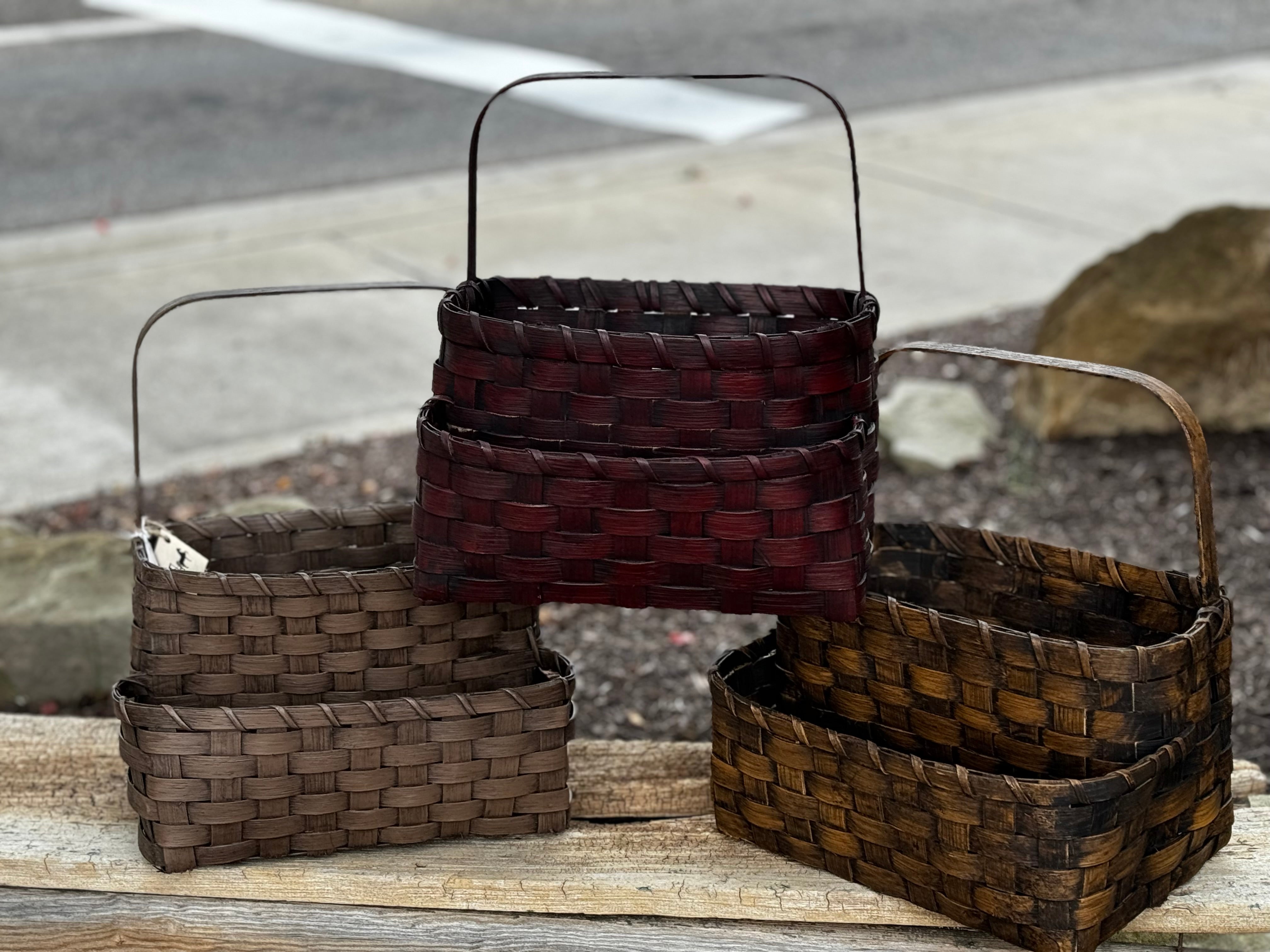 Primitive Reading Basket – Pine Cone Gift Shoppe